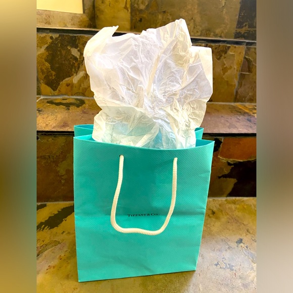 Tiffany & Co. | Other | Tiffany Co Gift Bag W Signature Tissue Paper ...